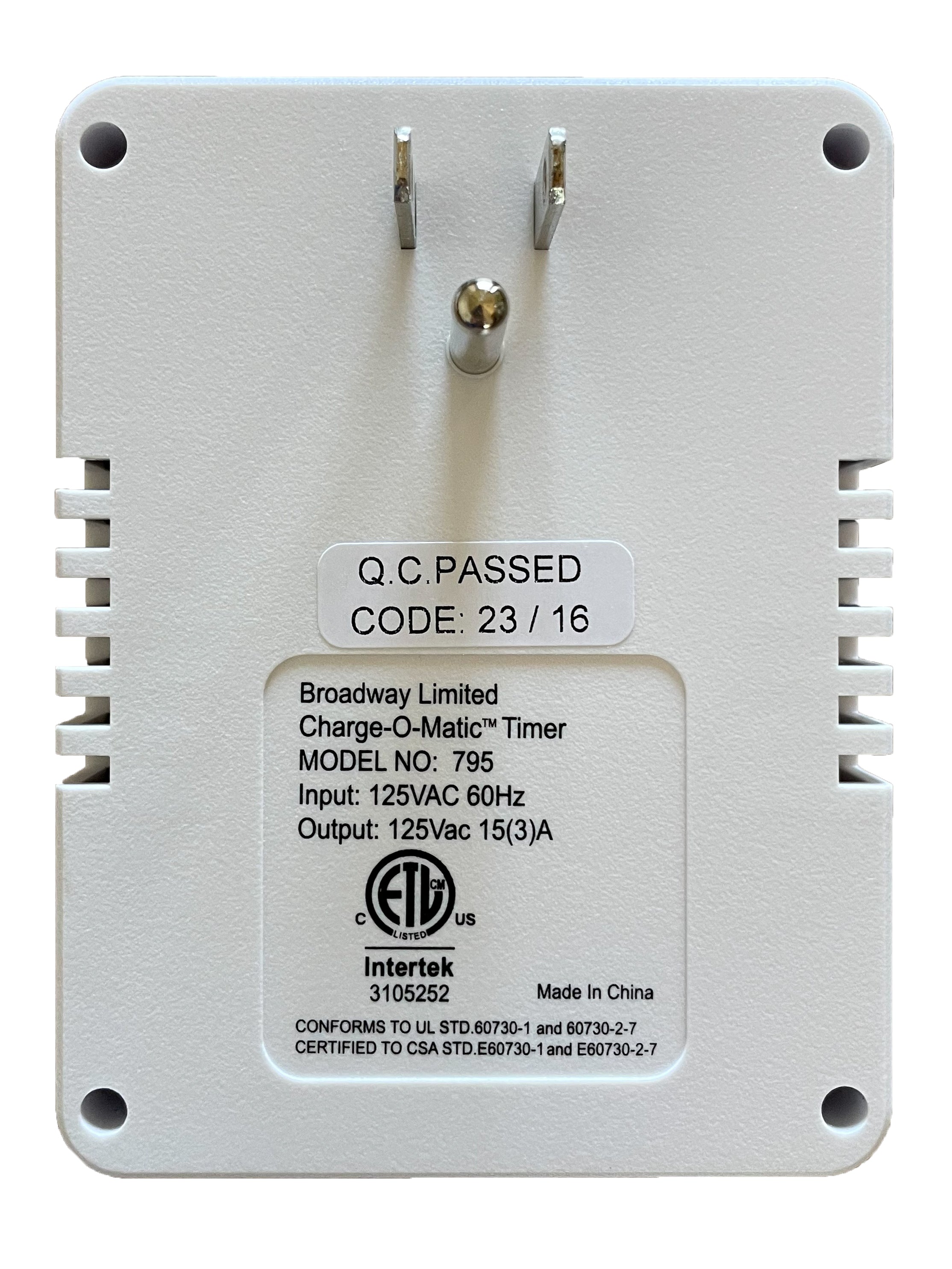 Charge-O-Matic TM - The timer that makes any charger smart.